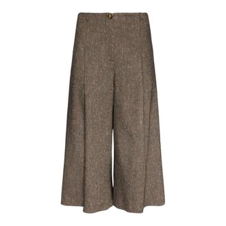 Elena Miro Panta-gonna aus Tweed Stretch - - Trousers - Damen - Braun - S