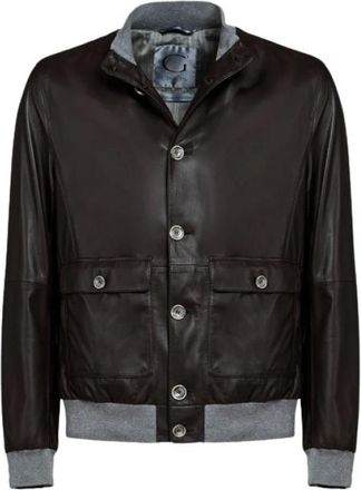 Gimos Homme, Vestes, Brun, Taille: 3XL Veste Polo en Cuir