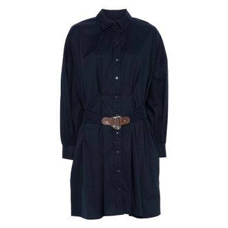 Ralph Lauren Azmera lang&auml;rmliges Tageskleid - - Dresses - Damen - Blau - L