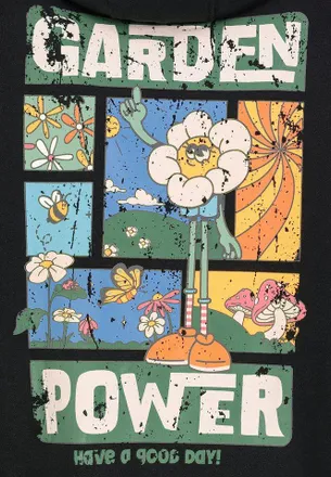 Sublevel Hoodie Gem&uuml;tlicher mit Kapuze und Printmotiv f&uuml;r Damen (1-tlg) Baumwolle Normal Fit Kapuze Langarm Spruch atmungsaktiv