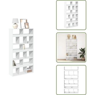 vidaXL The Living Store - vidaXL B&uuml;cherregal Wei&szlig; 100x33x187,5 cm Holzwerkstoff