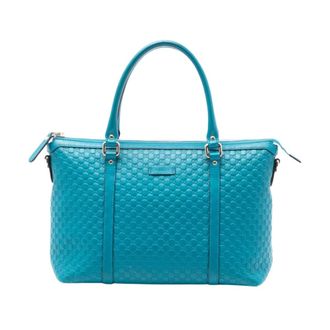 Gucci Sac cabas en cuir Pre-owned - Femme - Pre-owned - Bleu - Taille: ONE Size