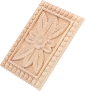 Valiclud Holzapplikation Geschnitzt aus Massivem Holz Dekoratives Möbel onlay mit Stabiler Eckblumen Form Vielseitig für Wohnraum dekor Türschrank Kommode Verz