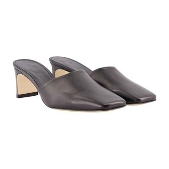Aeyde Womens Blithe Mules - Aeyde Leather Black Calfskin Shoes