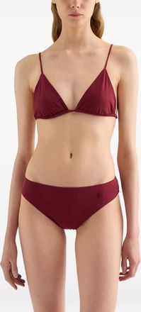 Jil Sander bas de bikini à broderies Jersey - Rouge