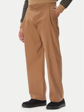 Lacoste Stoffhose HH0095 Hellbraun Loose Fit