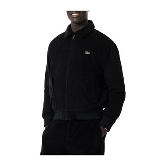 Lacoste Bomber en velours c&ocirc;tel&eacute; matelass&eacute; - Homme - Vestes - Noir - Taille: M