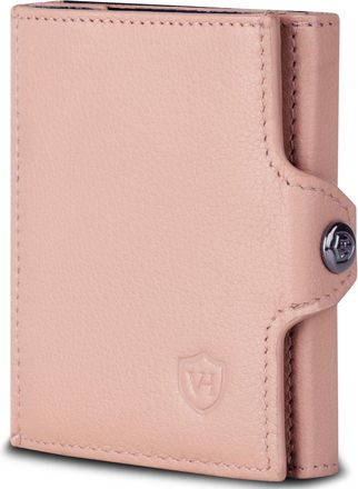 Von Heesen Slim Wallet mit RFID Schutz - Geldb&ouml;rse Herren klein - Mini Geldbeutel Damen Portmonee - Kartenetui Echtleder Karten Portemonnaie - Leder Kreditkarten