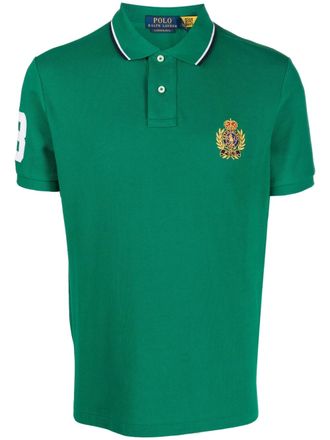 Polo Ralph Lauren polo &agrave; logo brod&eacute; - Vert