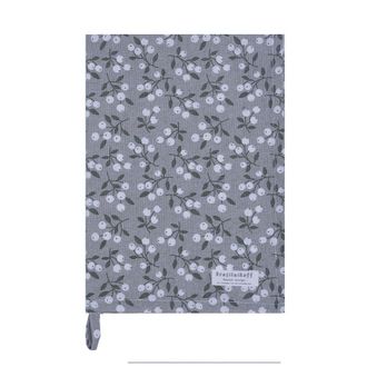 Krasilnikoff Geschirrtuch KW13670 -Snowberry/Schneebeere, Grey