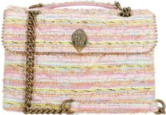Kurt Geiger Femme, Sacs, Rose, Taille: ONE Size Sac bandouli&egrave;re en tweed