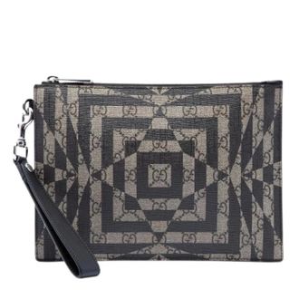 Gucci Pochette Pre-owned en toile enduite - Femme - Pre-owned - Beige - Taille: ONE Size