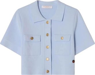 Busnel Femme, Blouses et Chemises, Bleu, Taille: 38 FR Valery Cropped Cotton Jacket