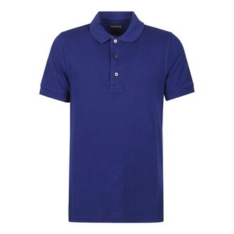 Tom Ford Kurz&auml;rmeliges Poloshirt - - Tops - Herren - Blau - M