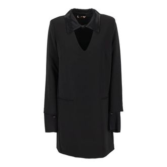 Twinset Elegantes Kleid Abito Col. 00006 - - Dresses - Damen - Schwarzk - M