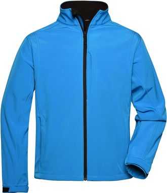 James & Nicholson Herren Softshell Jacke - Klassische Softshelljacke mit TPU Membran | Farbe: aqua | Gr&ouml;sse: XL
