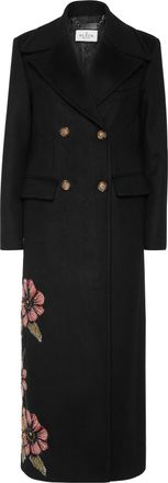 Philipp Plein Double-Breasted Embroidered Long Coat Fairy