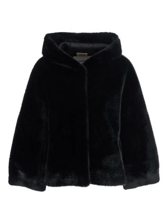 VALENTINI 1972 veste en fourrure artificielle à capuche - Noir
