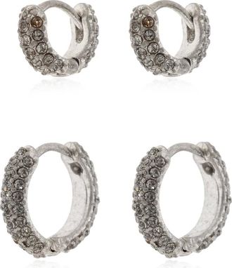 AllSaints Femme, Accessoires, Gris, Taille: ONE Size Set de boucles doreilles en laiton