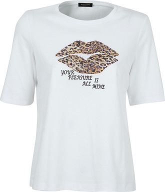 Margittes Rundhals-Shirt Margittes weiss