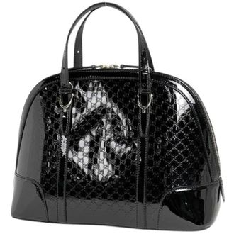 Gucci Sac &agrave; main en cuir verni doccasion - Femme - Pre-owned - Noir - Taille: ONE Size