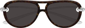 Bottega Veneta unisex, Accessoires, Gris, Taille: 58 MM Bv1418S Aviator Lunettes de soleil