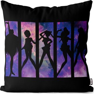 Void Watches Moon Merkur Mars Jupiter Venus Kissenbezug Kissenhülle Polyester wasserfest Outdoor Sailor Anime Manga, Kissen Größe:80 x 80 cm