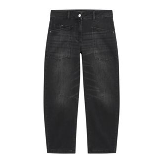 Bugatti Barrel-Leg Jeans mit tiefen Taschen - - Jeans - Damen - Schwarzk - M