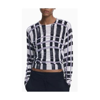 Desigual Femme, Pulls, Multicolore, Taille: 38 FR Pull Femme en Viscose Blanc Trendsetter