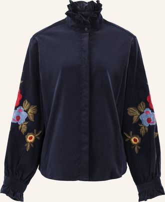 van Laack Van Laack Bluse Modern Fit blau