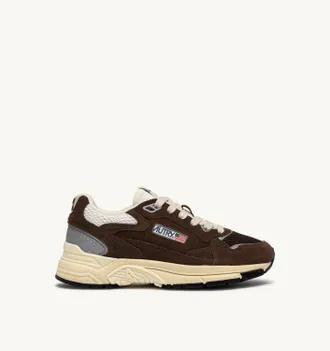 Autry BASKETS HYPERWAY EN DAIM ET MESH MARSHMALLOW ET CUIT