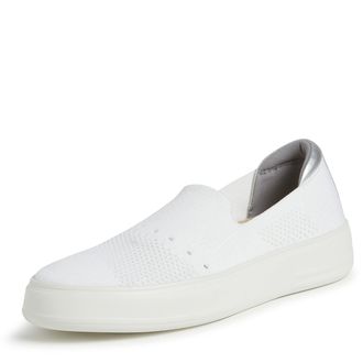 Dearfoams Damen Leichter, Bequemer Walking Sophie Sneaker, Weiß, einfarbig, 41.5 EU