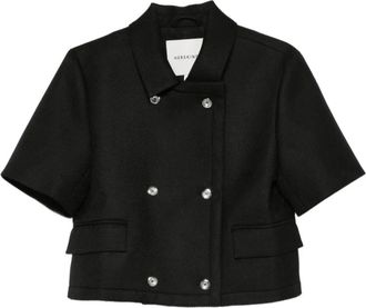 Birgitte Herskind Femme, Vestes, Noir, Taille: 42 FR Veste Courte Crois&eacute;e