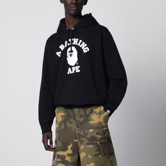 A Bathing Ape Schwarzer Hoodie mit Logo-Print