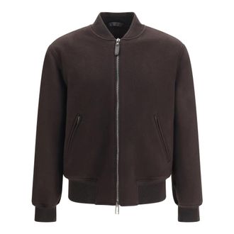 Brioni Bomberjacke aus Wolle und Kaschmir mit Rei&szlig;verschluss - - Jackets - Herren - Braun - L