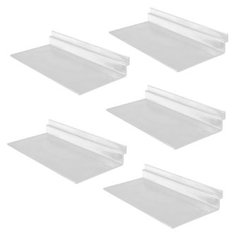 NUOBESTY 5 Stück Transparentes Wandschuhregal aus Robustem Material mit Nutleiste Schwebendes Sneaker Display für Einzelhandel und Private Präsentation