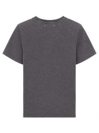 Golden Goose Logo-Print Cotton T-Shirt - Charcoal