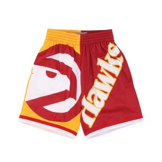 Mitchell & Ness NBA Big Face Fashion Trainingsshorts - - Sport - Herren - Rot - XL