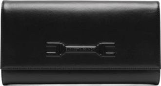 Elisabetta Franchi Femme, Sacs, Noir, Taille: ONE Size Pochette avec Logo en Relief