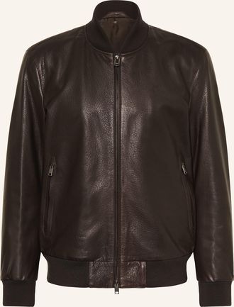 Brioni Lederjacke braun