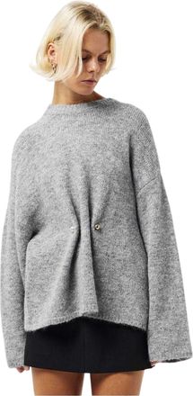 Edited Noorie Pullover Top f&uuml;r Damen, &Uuml;bergro&szlig; (Hellgrau meliert)