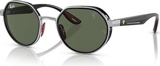 Ray-Ban Rb3703m Scuderia Ferrari Collection Sonnenbrillen Schwarz Fassung Grün Glas 51-21