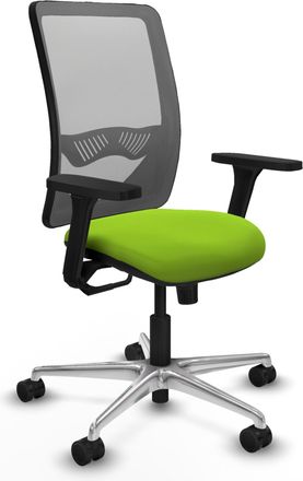 Piqueras y Crespo Gepolsterter B&uuml;rostuhl Zulema mit 3D-Armlehnen, h&ouml;henverstellbare Lendenwirbelst&uuml;tze, ausgestattet mit Sincro 3 Positionen und Schneideschaum, Grau/Pi