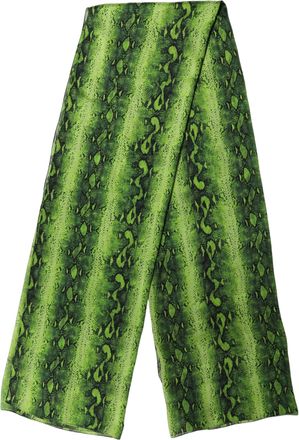 Dolce & Gabbana Python-Print Silk Scarf - Green