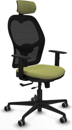 Piqueras y Crespo Ergonomischer Chorquera Stuhl mit 1D-Armlehnen, h&ouml;henverstellbarer Lendenwirbelst&uuml;tze und h&ouml;henverstellbarem Kopfteil und Neigungsverstellung. Ausgest