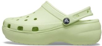 Crocs Classic Platform Sabots &agrave; semelle compens&eacute;e pour femme, c&eacute;leri, pointure 37