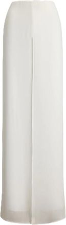 Ralph Lauren Femme, Pantalons, Blanc, Taille: 38 FR Paski-Full Length-Flat Front-Triple Ggt-R Pants