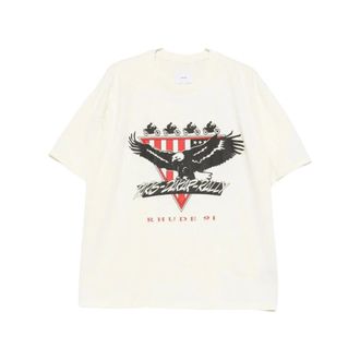 Rhude Stage Racing Tee Vtg - - Tops - Herren - Wei&szlig; - L