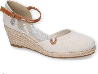 Dockers by Gerli Damen Keilsandalen, Frauen Sandalen,Sommerschuhe,Freizeitschuhe,offene Schuhe,Strandschuhe,Keilsandaletten,Natur,38 EU