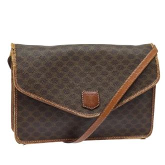 Celine Sac bandouli&egrave;re Pre-owned en toile Macadam - Femme - Pre-owned - Brun - Taille: ONE Size